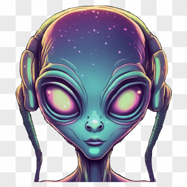 Download Stylized Alien Character with Cosmic Colors Cartoons Online ...