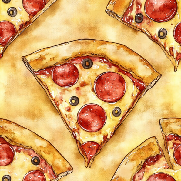 Download Pattern of Pizza Slices with Pepperoni and Olives Patterns ...