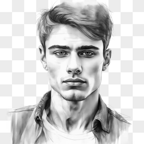 Descarga Boceto artístico de un joven Bocetos En Línea - Creative Fabrica