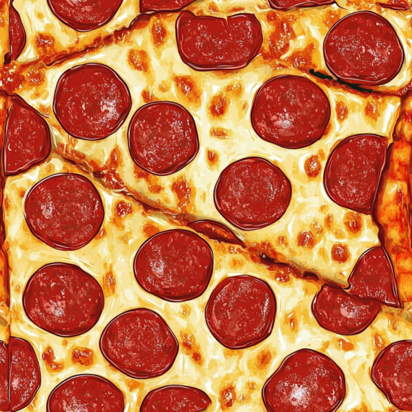 Download Pepperoni Pizza Slices Patterns Online - Creative Fabrica