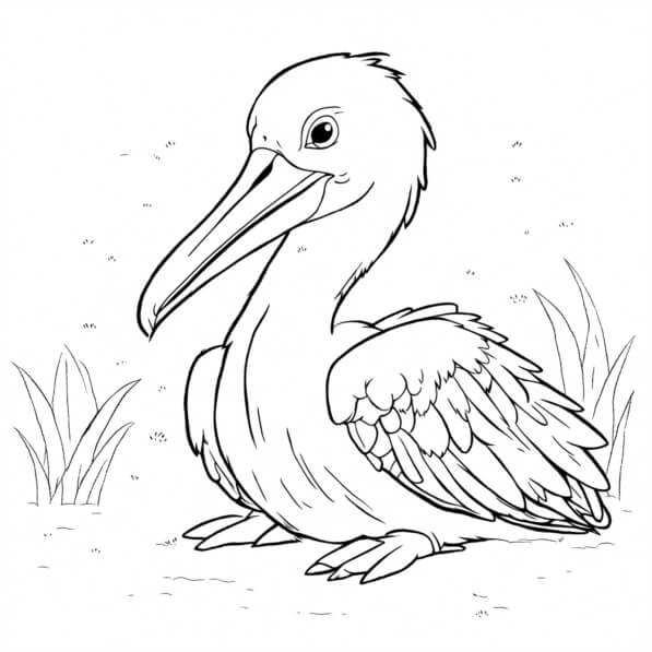 Download Pelican Coloring Page Coloring pages Online - Creative Fabrica
