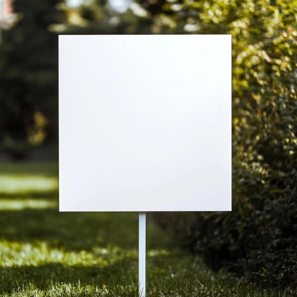 Descarga Cartel Blanco en la Naturaleza Mockups En Línea - Creative Fabrica