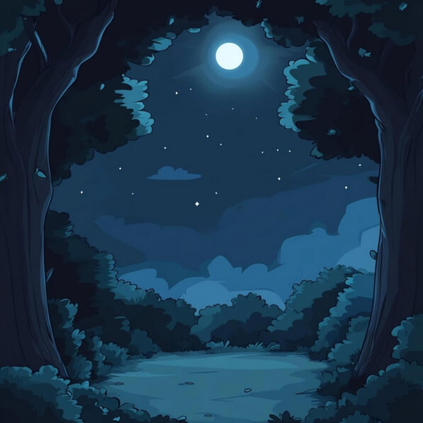 Download Moonlit Forest Clearing Backgrounds Online - Creative Fabrica