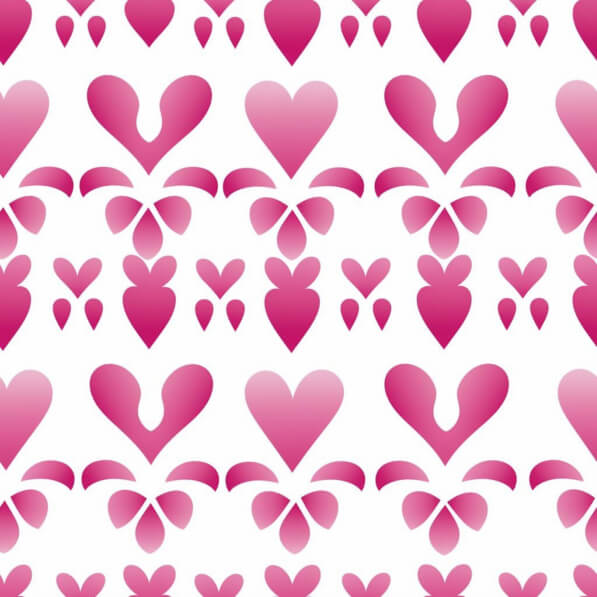 Download Pink Heart and Floral Pattern Patterns Online - Creative Fabrica