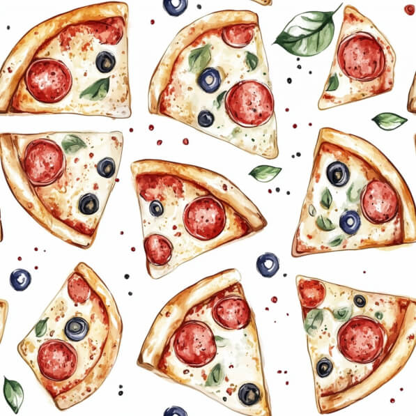 Download Pattern of Pizza Slices Patterns Online - Creative Fabrica