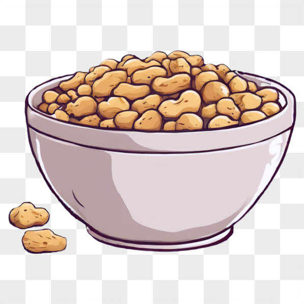 Download Bowl of Crunchy Snacks Cartoons Online - Creative Fabrica