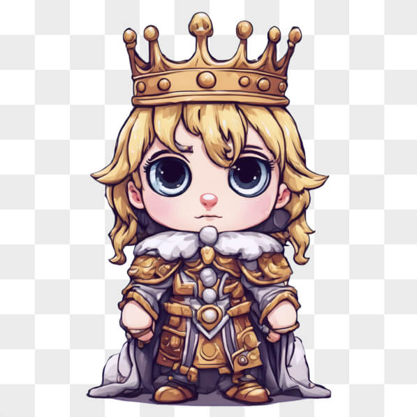 Baixe Personagem Chibi Real com Coroa e Armadura Cartoons - Creative ...