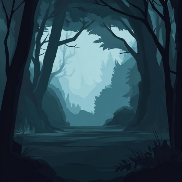 Baixe Cenário de Floresta Nebulosa Backgrounds - Creative Fabrica