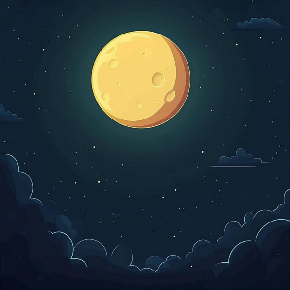 Baixe Lua Amarela Brilhante em um Céu Estrelado Backgrounds - Creative ...