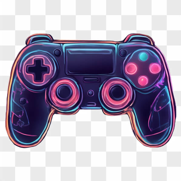 Download Neon Gaming Controller Cartoons Online - Creative Fabrica