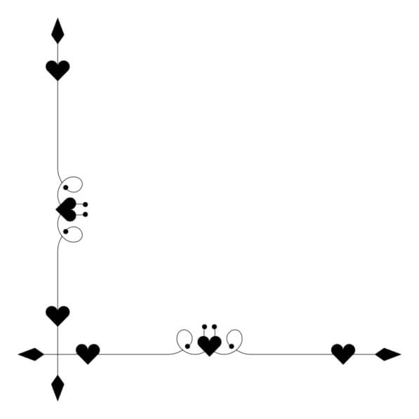 Download Elegant Black Heart Border Design Borders & Corners Online ...