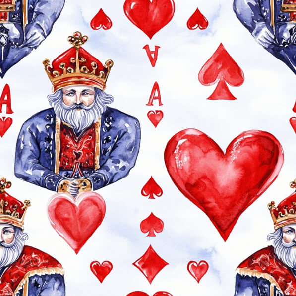 Baixe Padrão de Cartas de Jogar Fantástico Apresentando o Rei de Copas ...