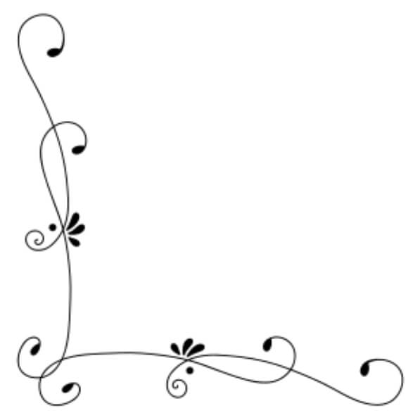 Baixe Borda de Canto Decorativa Elegante Borders & Cantos - Creative Fabrica