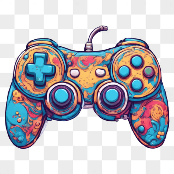 Download Colorful Artistic Video Game Controller Cartoons Online ...