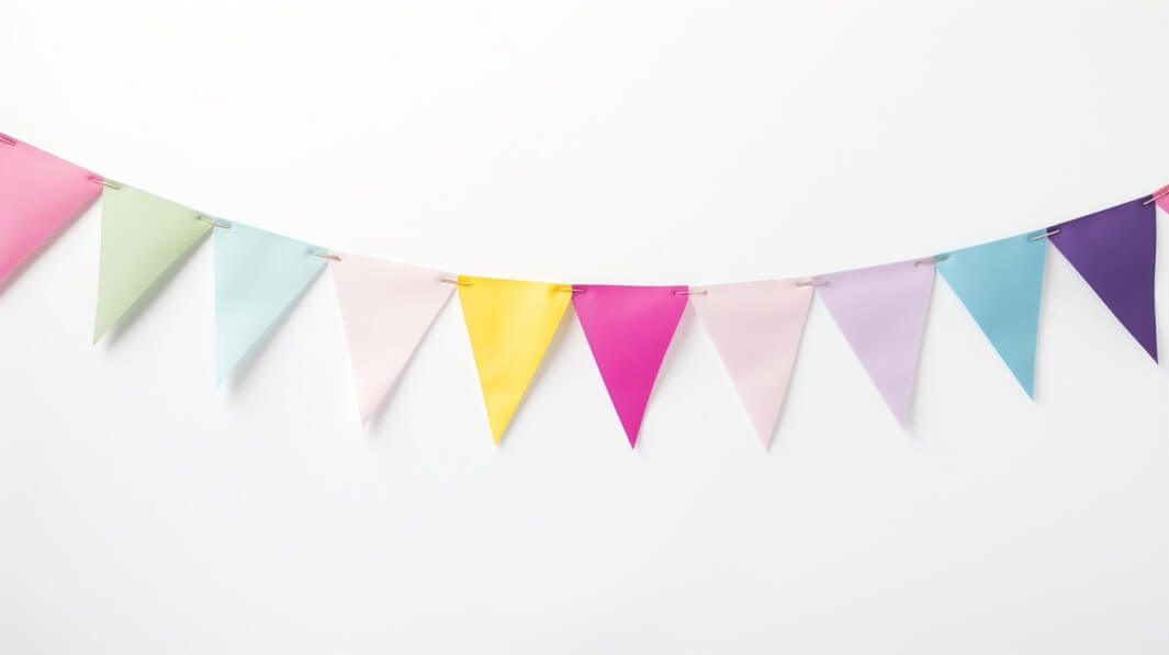 Download Colorful Pennant Flags for Celebrations Mockups Online ...