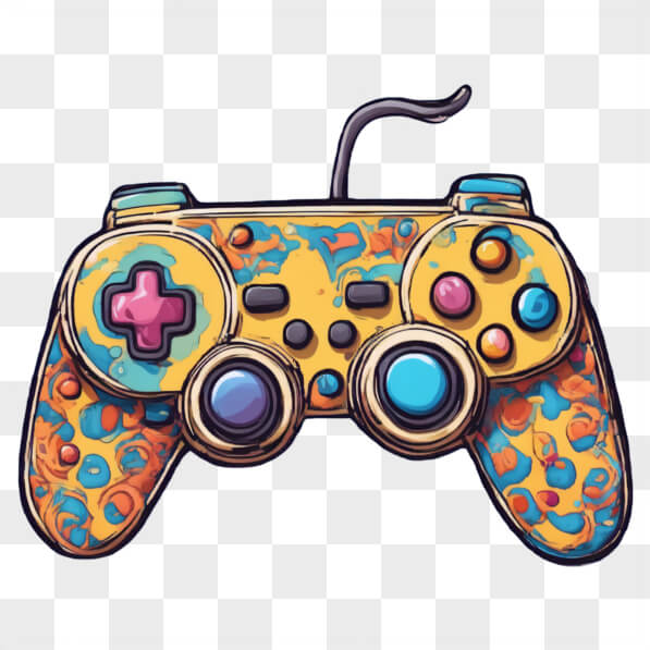 Download Colorful Video Game Controller Cartoons Online - Creative Fabrica