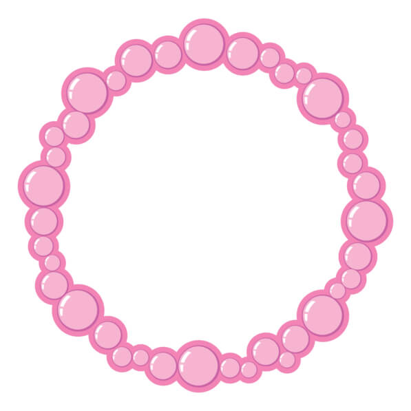 Download Circular Pink Bubble Border Frames Online - Creative Fabrica