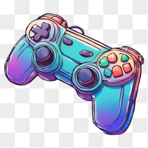 Download Colorful Video Game Controller Art Cartoons Online - Creative ...