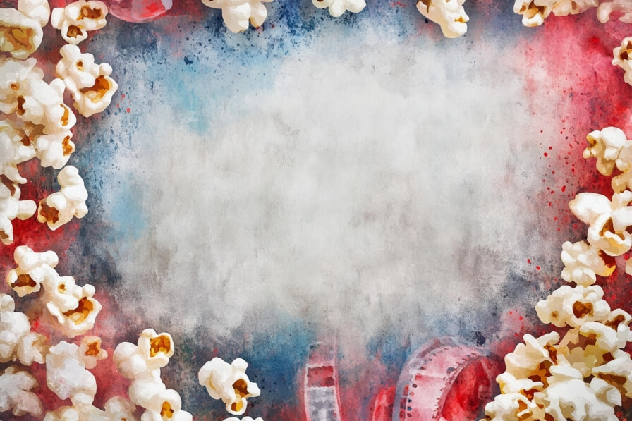 Download Popcorn Border for Movie Night Backgrounds Online - Creative ...