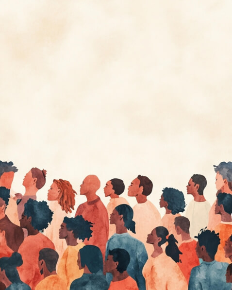 Download Diverse Crowd in Watercolor Backgrounds Online - Creative Fabrica