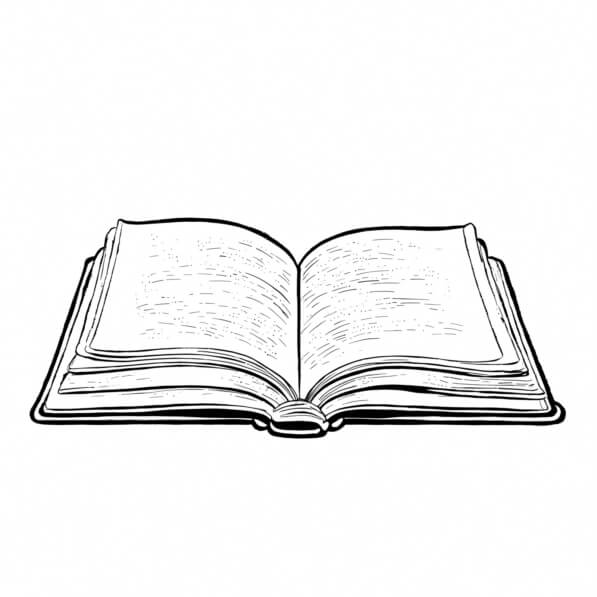 Download Open Book with Pages Visible Coloring pages Online - Creative ...