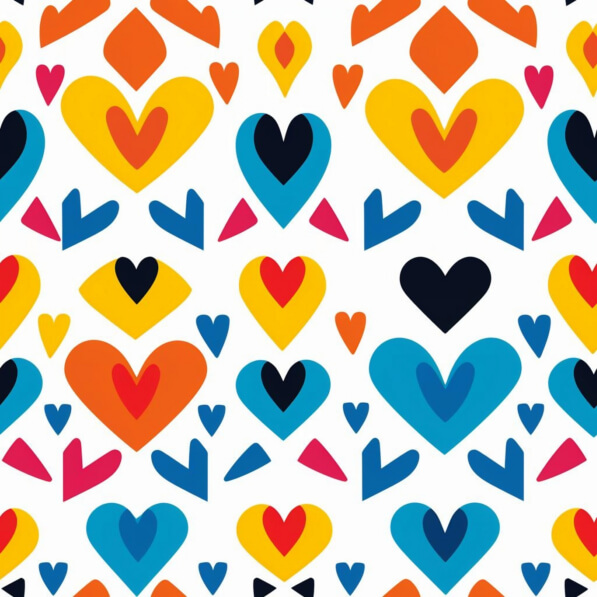 Download Colorful Heart Pattern Patterns Online - Creative Fabrica
