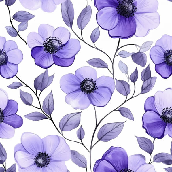 Descarga Patrón Floral Morado Patrones En Línea - Creative Fabrica