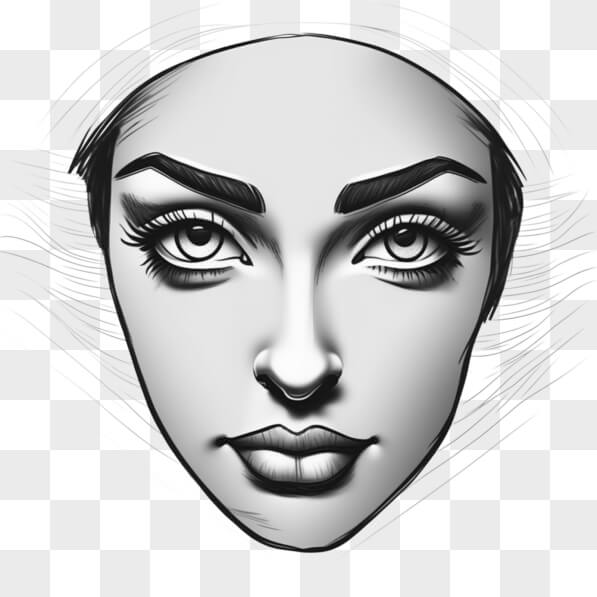 Descarga Representación Artística de un Rostro Femenino Bocetos En ...