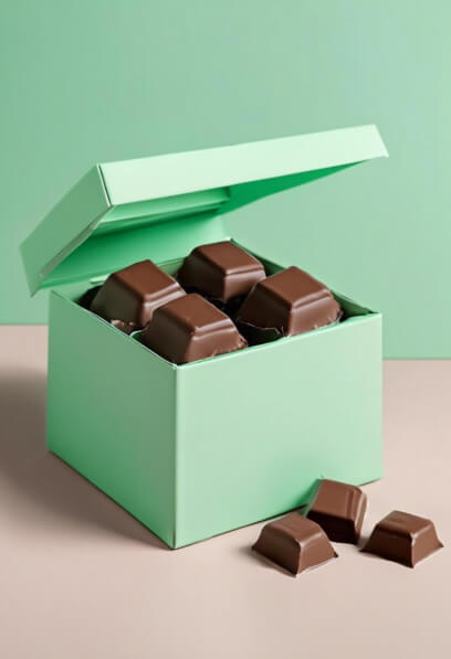 Download Chocolate Box with Mint Green Packaging Mockups Online ...