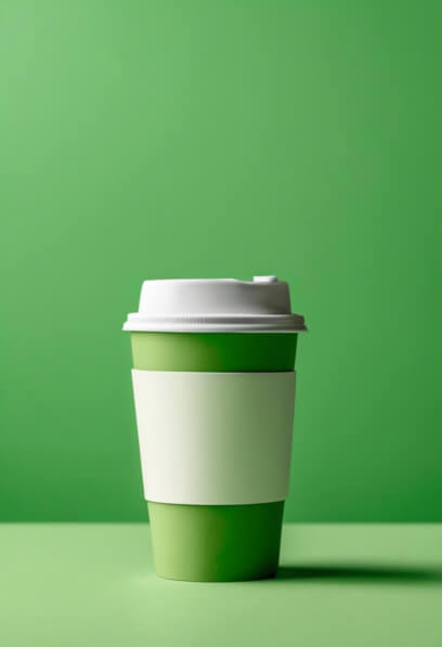 Download Green Coffee Cup on Green Background Mockups Online - Creative ...