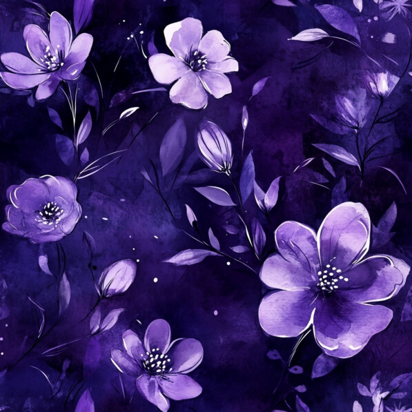 Download Purple Floral Pattern Patterns Online - Creative Fabrica