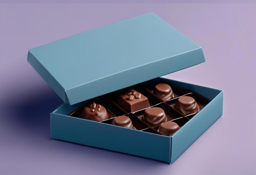 Download Assorted Chocolates in Teal Box Mockups Online - Creative Fabrica