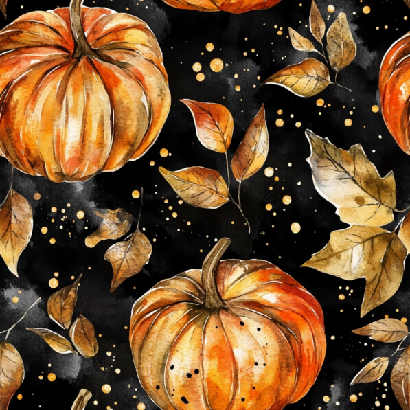 Download Autumn Pumpkins and Leaves Pattern Patterns Online - Creative ...