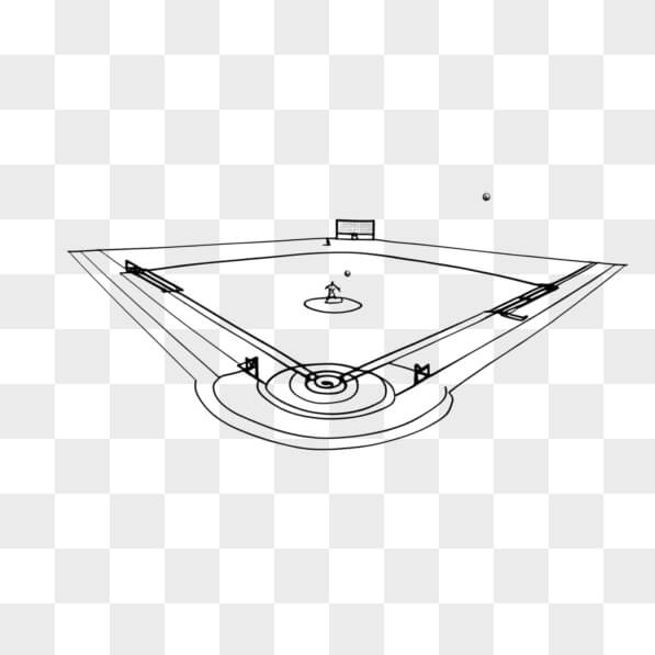 Download Minimalist Baseball Field Sketch Sketches Online - Creative Fabrica
