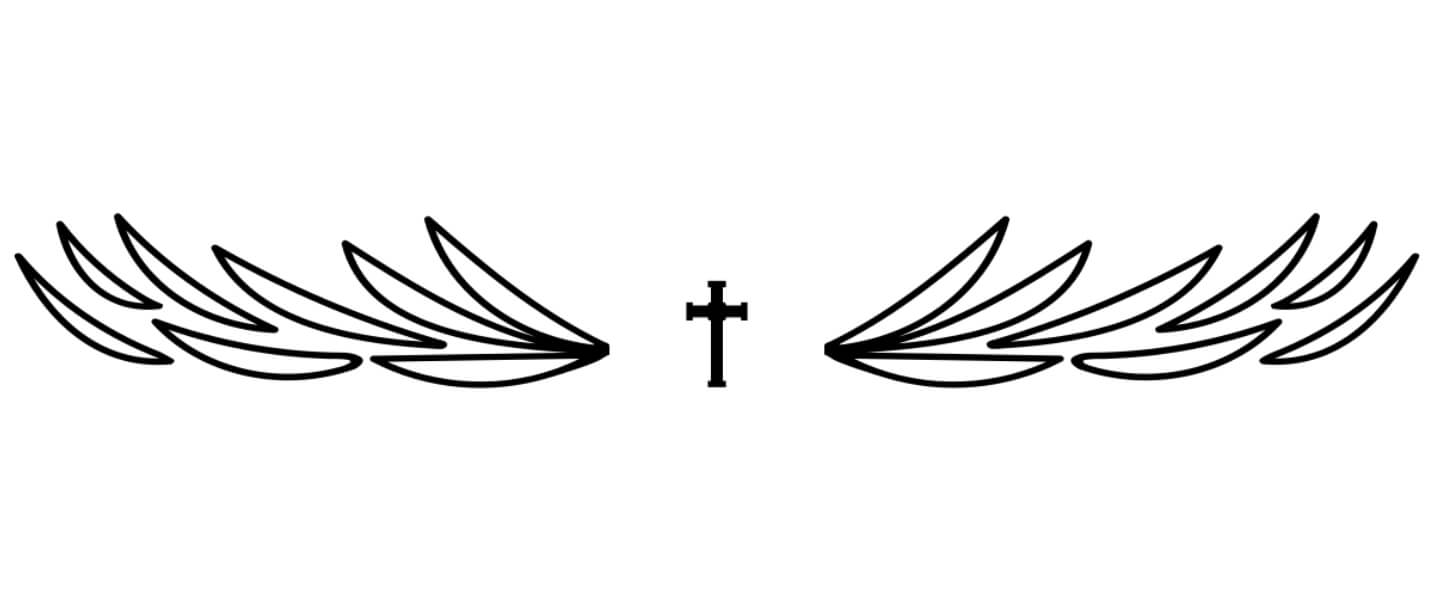 Download Stylized Wings and Cross Design Borders & Corners Online ...