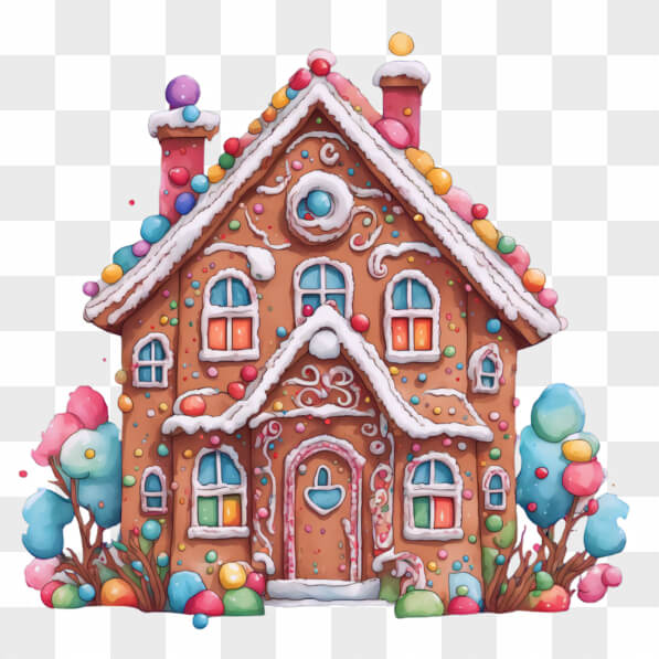 Descarga Casa de jengibre colorida con decoraciones de caramelos ...