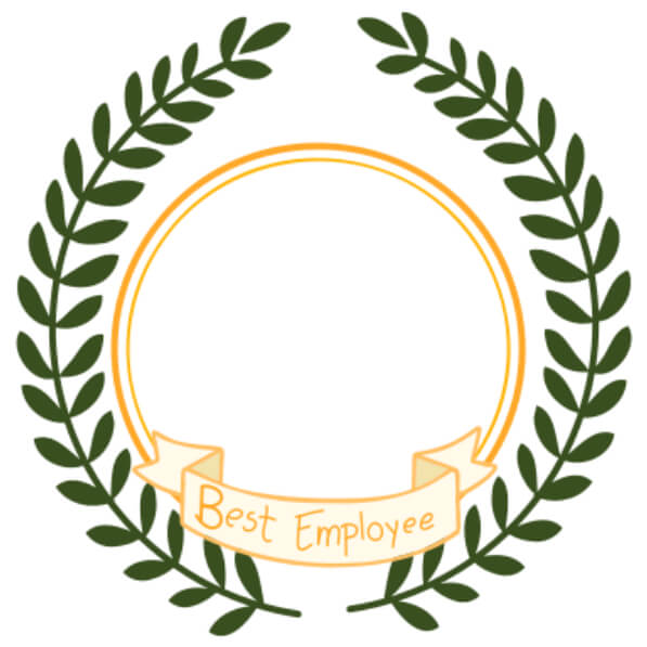 Download Best Employee Award Design with Laurel Wreath Frames Online ...