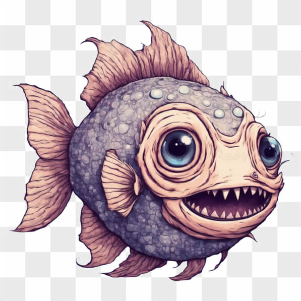 Download Cartoonish Fish Character Cartoons Online - Creative Fabrica