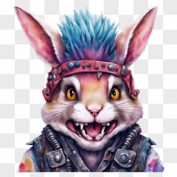 Scarica Punk Rabbit Character Cartoni animati Online - Creative Fabrica