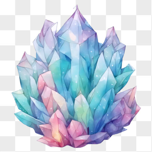 Download Colorful Crystal Cluster Cartoons Online - Creative Fabrica