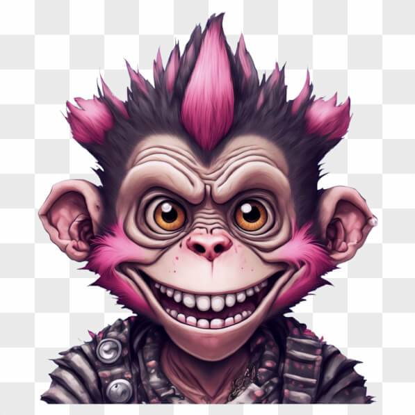 Download Punk Monkey Character Cartoons Online - Creative Fabrica