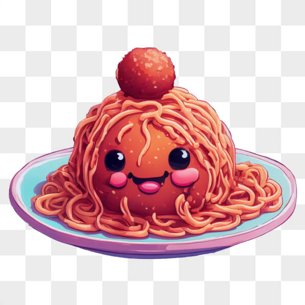 Download Cute Cartoon Meatball with Spaghetti Cartoons Online ...