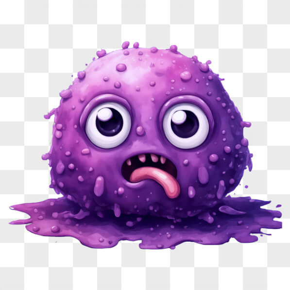 Download Playful Purple Blob Character Cartoons Online - Creative Fabrica