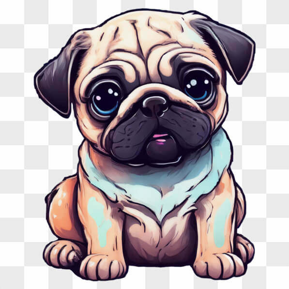 Download Cute Cartoon Pug Puppy Cartoons Online - Creative Fabrica