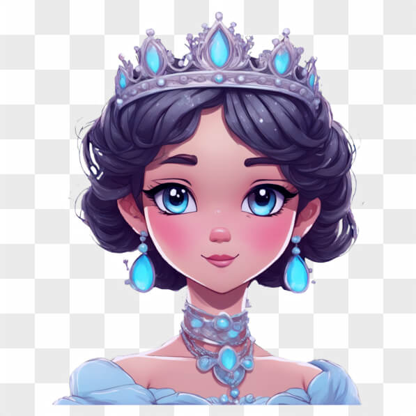 Download Animated Princess Character with Crown and Jewelry Cartoons ...
