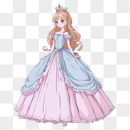 Download Animated Princess in Elegant Gown Cartoons Online - Creative ...
