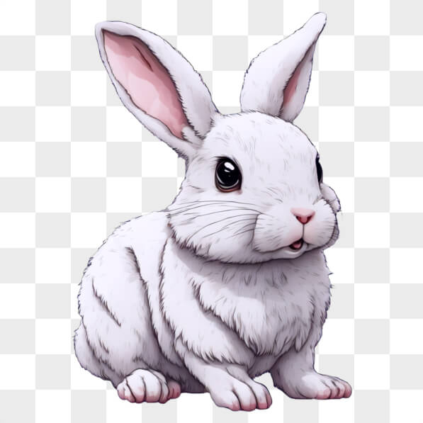 Download Cute White Rabbit Cartoons Online - Creative Fabrica