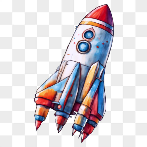 Download Colorful Cartoon Rocket Ship Cartoons Online - Creative Fabrica