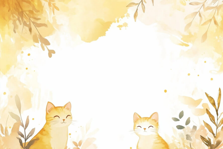 Download Whimsical Cats in Watercolor Backgrounds Online - Creative Fabrica