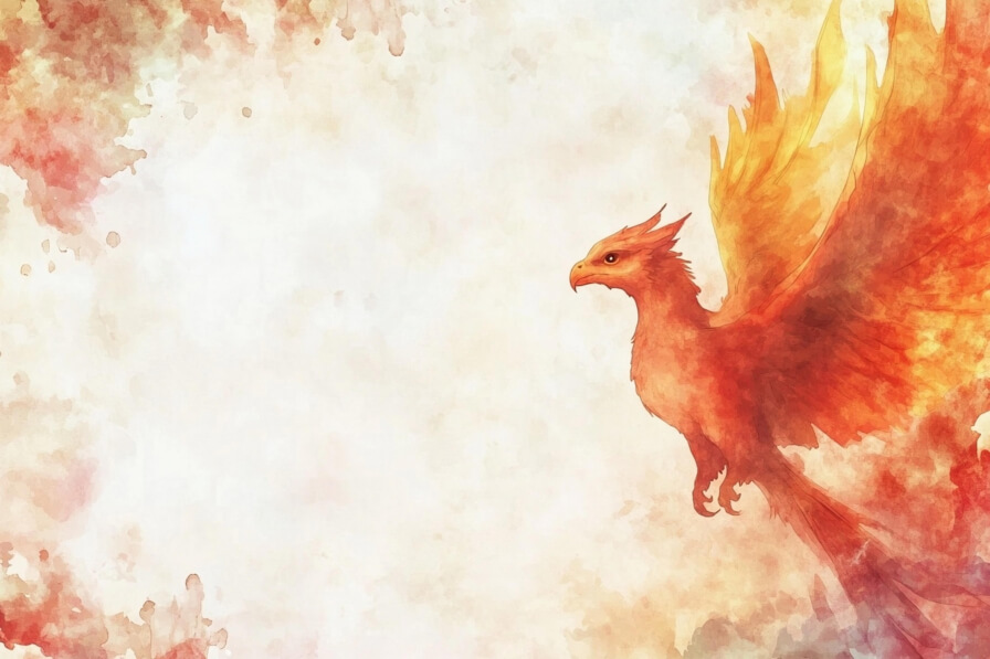 Scarica Illustrazione del Fenice Maestosa Sfondi Online - Creative Fabrica